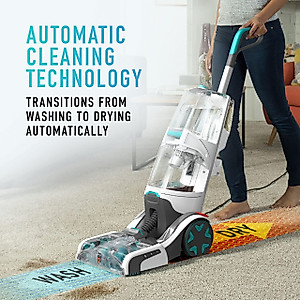 Hoover, Turquoise Smartwash Automatic Carpet Cleaner Machine, with Storage Mat, FH52050
