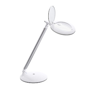 Daylight Company Halo Go Magnifier Lamp, Rechargeable USB, Portable, Lightweight, Desk Lamp Reading, Hobbies, Sewing, Crafts, Nail Salon, Handcrafts and More, Colour Temperature: 6,000 K, White