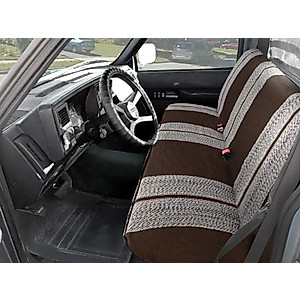 Leader Accessories Saddle Blanket Brown Bench Seat Cover Fits for Ford Chevrolet Dodge Full Size Pickup Trucks