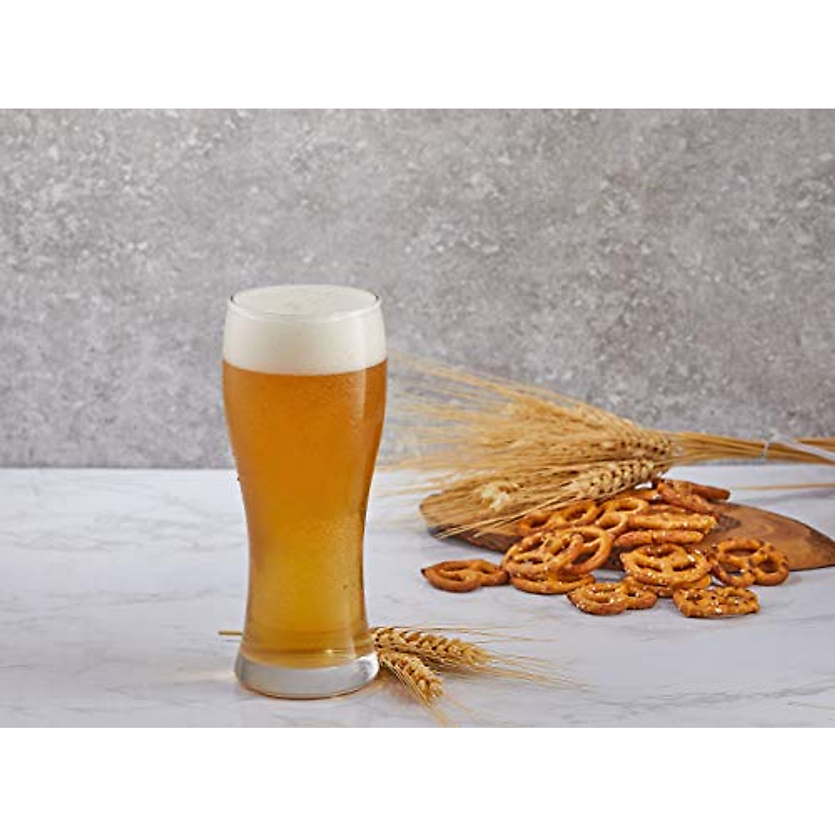 JoyJolt Callen 15.5oz Beer Glasses Set of 4 Beer Pint Glass. Craft Beer Glass, Pilsner Glasses, IPA Beer Glass. Solid Glassware Beer Cup. Classic Beer Gifts, Beer Cups, Mugs and Beer Glasses for Men