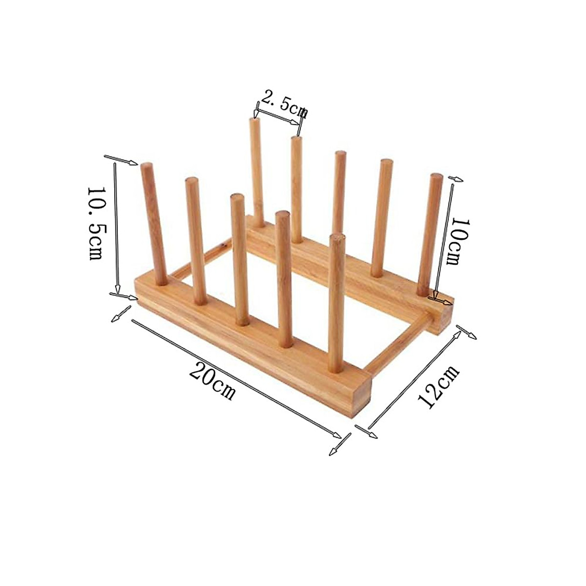 YWSHF Bamboo Wooden Dish Rack Dishes Drainboard Drying Drainer Storage Holder Stand Kitchen Cabinet Organizer for Dish/Plate/Bowl/Cup/Pot Lid/Book