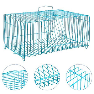 Small Dog Crate, Metal Pet Cage Dog Cage Dog Kennel Rabbit Cage Poultry Cage Rabbit Habitat Cage Small Animal Critter Cage for Cat Chicken Guinea Pig, Random Color