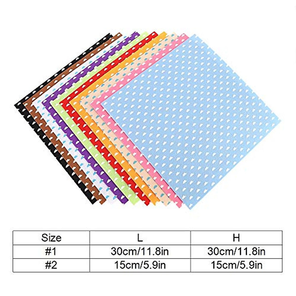 Craft Sheet DIY Non-Woven Fabric, 10Pcs Non-Woven Fabric, Coin Bag Sewing for Making Costumes Christmas Crafts(15 * 15cm 10 Colors/Bag)