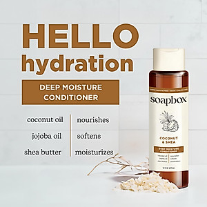 Soapbox Conditioner, Coconut Oil with Shea Butter, 3 Count