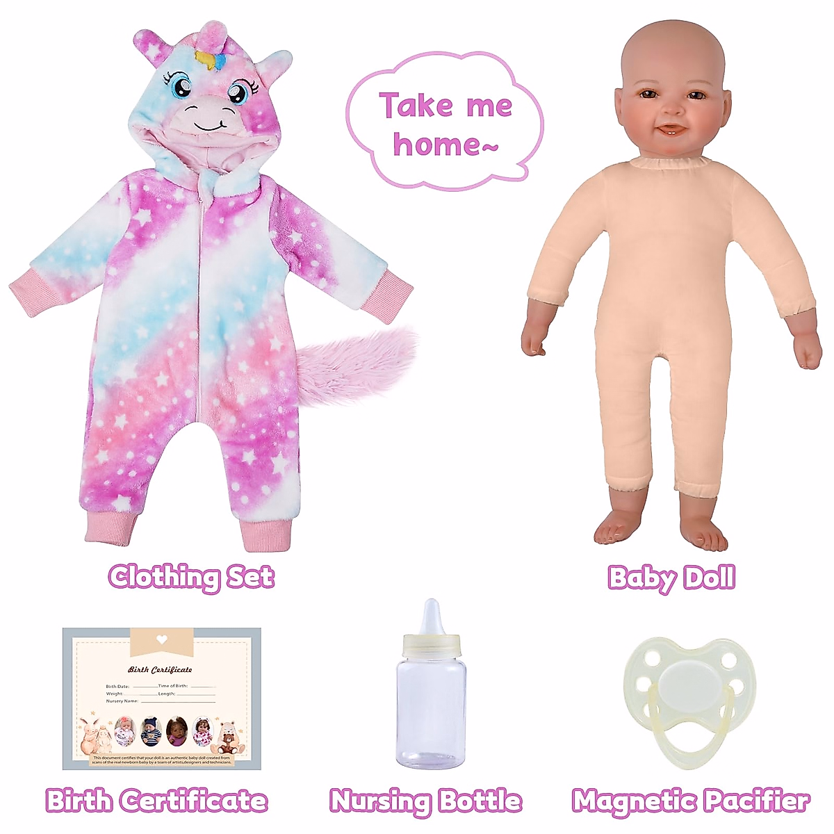BABESIDE Baby Dolls, 17inch Large Realistic Cute Soft Body Baby Doll Real Life Baby Dolls with Accessories for 3+ Year Old Girls Gifts, Pretend Play, Collection