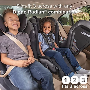 Diono Radian 3QXT+ FirstClass SafePlus 4-in-1 Convertible Car Seat, Rear & Forward Facing, Safe Plus Engineering, 4 Stage Infant Protection, 10 Years 1 Car Seat, Slim Fit 3 Across