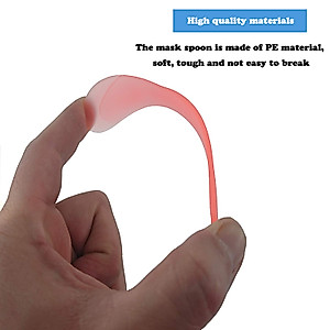 HNXAZG 60 Pcs Cosmetic Spatula Makeup Face Plastic Spoon for Facial Skin Care Spoon Spatulas, 5 Inch Multicolor