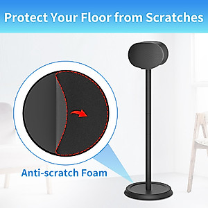 Heavy-Duty Speaker Stand for Sonos Era 300 Stand with Cable Management Floor Speaker Stands for Sonos Era 300 Speaker Stand for Easy and Secure Mounting, Black