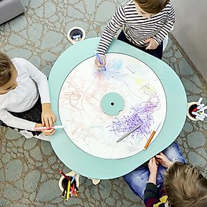 Stokke MuTable Side Toy Container - Stores Chalk, Dry Erase Markers & Small Toys - Rotates to Store Under MuTable