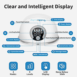 CuddleeBaby Breast Pump Hands Free, Wearable Breast Pump, Eletric Double Portable Breast Pump with 4 Modes & 9 Levels, LCD Display, Long Battery Life Wearless Double Milk Extractor,24mm,2 Pack