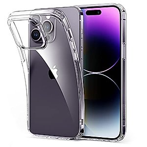ESR Clear Case Compatible with iPhone 14 Pro Max Case, Shockproof Thin Silicone Cover, Yellowing-Resistant Slim Transparent TPU Phone Case, Project Zero Series, Clear
