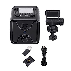 Kadimendium Mini Security Camera, 4K Image 3500mAh Battery 2.4G WiFi Camera Built in Microphone Lightless Night for Convenience Store
