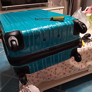 1 Pair Luggage Suitcase Wheel, A08 Trunk Luggage Wheel Spare Part (W041-2 Small) Plastic 360 Swivel Universal Wheel Replacement Luggage Wheel for suitcases/Draw Bar Box