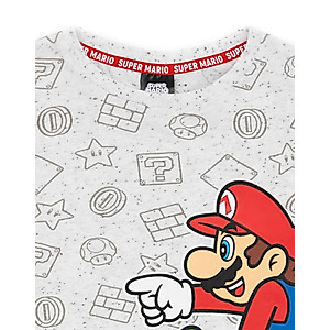 Super Mario Nintendo and Yoshi Boy's Kids Grey Character T-Shirt Top 9-10 Years