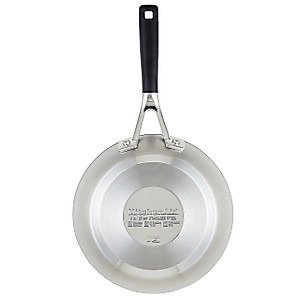 KitchenAid Stainless Steel Nonstick Frying Pan/Skillet, 8 Inch, Brushed Stainless Steel