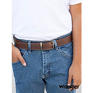 Wrangler Men’s Logo Leather Twist Reversible Casual Everyday Belt for Jeans, Khakis Black Brown 38