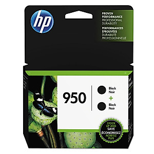 HP 950 | 2 Ink Cartridges | Black | Works with HP OfficeJet Pro 251dw, 276dw, 8100, 8600 Series | CN049AN