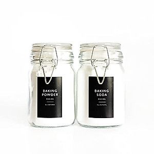 148 Black Minimalist Spice Labels Stickers | Spice Jar Labels Preprinted | White Text on Black Labels | Spice Jars with Label | Herb Stickers Kitchen Pantry Labels | Spice Jar Organization