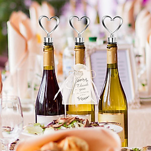 36 Pieces Heart Shape Wine Stopper Wedding Bridal Favor for Guests, with 36 Pieces Wine Bottle Opener, Wedding Favors for Guests