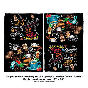 UpNUpCo Artistic Beautiful Anti Fatigue Kitchen Floor Mat - Unique Floor Mats - Pain Relief Padded Kitchen Mats - Floor Mats For In Front Of Sink - Memory Foam 47" X 17.5" X 10mm Coffee