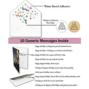 100 Happy Birthday Cards in Bulk with Envelopes, Stickers and Generic Birthday Greetings Inside – Large 5x7 Inches, 20 Unique Designs Notes, Thick Cardstock, Matte Finished in a Sturdy Box