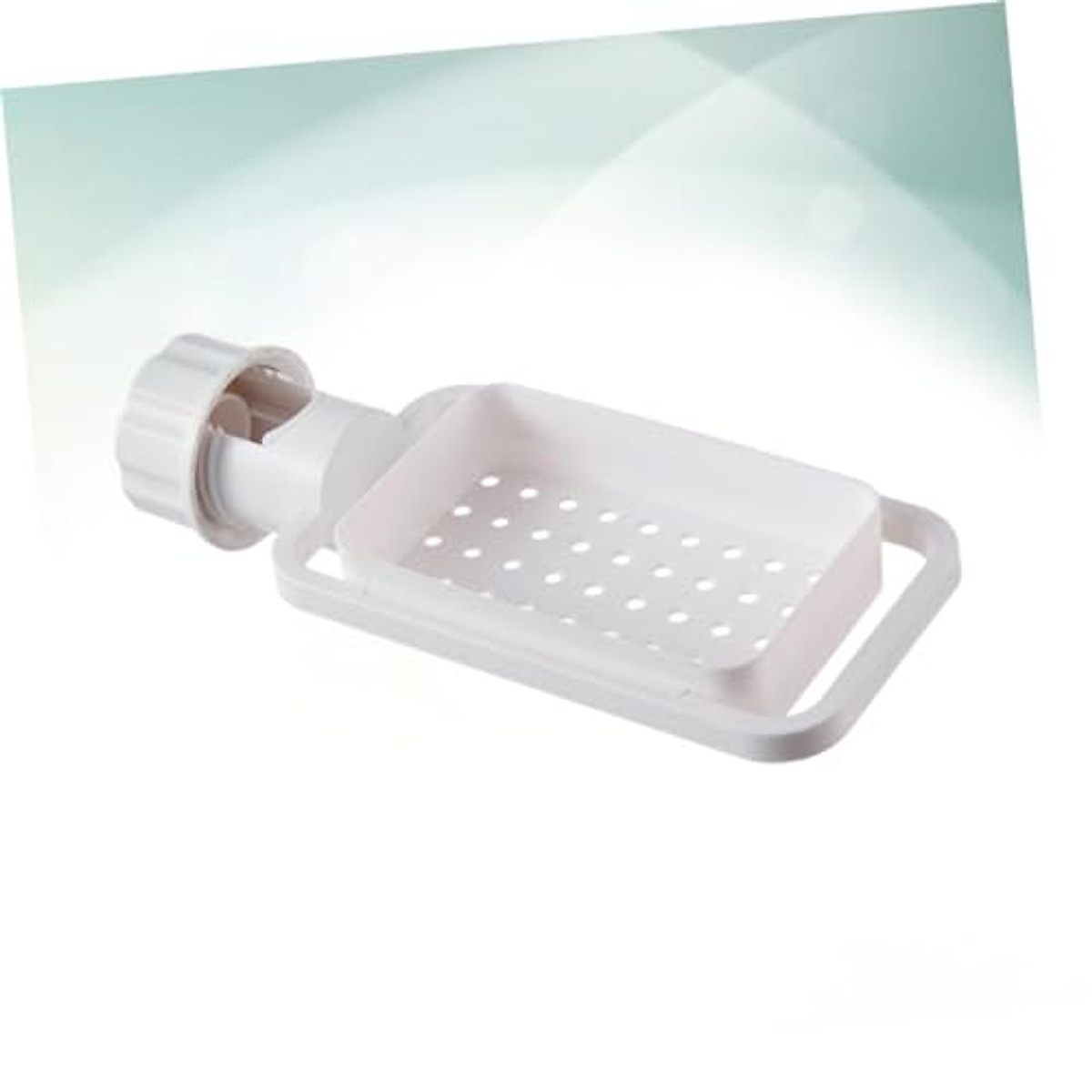 Hoement Faucet Sink Rack Towel Rack Towel Holder Water Draining Rack Faucet Rack Storage Rack for Sponge White