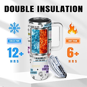 Mental Health Gifts, My Mental Breakdown Cup 40oz Tumbler, Positive Inspirational Gifts for Women, Daily Reminders Affirmations Tumbler, Mental Health Month Birthday Gifts for Friends Bestie Sister