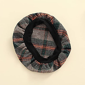 WYOUKID 1-6T Toddler Baby Girls Autumn Outfit Long Sleeve Shirt Tops+Plaid A-Line Skirt+Hat 3Pcs Spring Winter Clothing (Black, 4-5T), WYOUKID-Baby-20