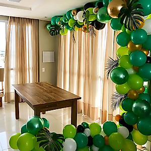 Freechase Dark Green Latex Balloons - Dark Green Party Balloons 139 Different Sizes 5/10/12/18 Inch, Dark Green Balloon Garland Kit for Birthdays, Graduation, Baby Shower, and Bachelorette Party