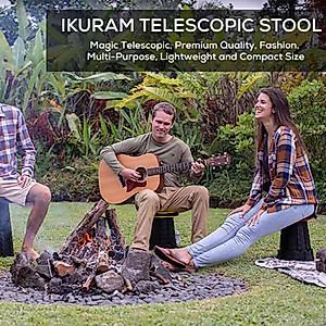 Collapsible Telescoping Portable Stool for Adults, Camping Stools, Upgraded Collapsible Folding Seats with Load Capacity 550lbs (Blue)