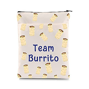 Zuo Bao Burrito Lover Book Pough Funny Trendy Foodie Gifts Team Burrito Book Sleeve Mexican Burrito Gift For Burrito Lovers（Team Burrito）