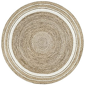 NuLOOM Rikki Coastal Braided Jute Area Rug, 6' Round, Off-White