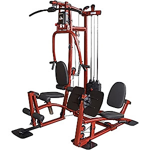 Body-Solid (EXM1LPS) Multi-Station Home Gym Machine, Arm & Leg Strength Training Functional Exercise Workout Station for Weight Lifting and Bodybuilding, 160lbs. Weight Stack with Leg Press