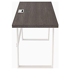 Signature Design by Ashley Dorrinson Modern Farmhouse 47" Home Office Writing Desk, Gray & White