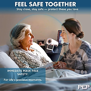 PEP UV Personal Air Purifier – Portable UVC Purifier for Personal Breath Disinfection – Mask-Free Protection for Work, Travel, or Socializing – Game-Changing Technology for Immediate, Safe Breathing