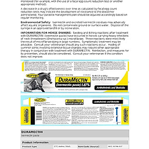 durvet Duramectin Ivermectin Paste 1.87% for Horses, 0.21 oz (Pack of 2)