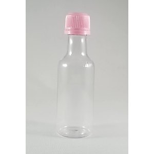 (12) Mini Liquor Bottles 50ml Mini Empty Plastic Alcohol Shot Bottles (Baby Pink)