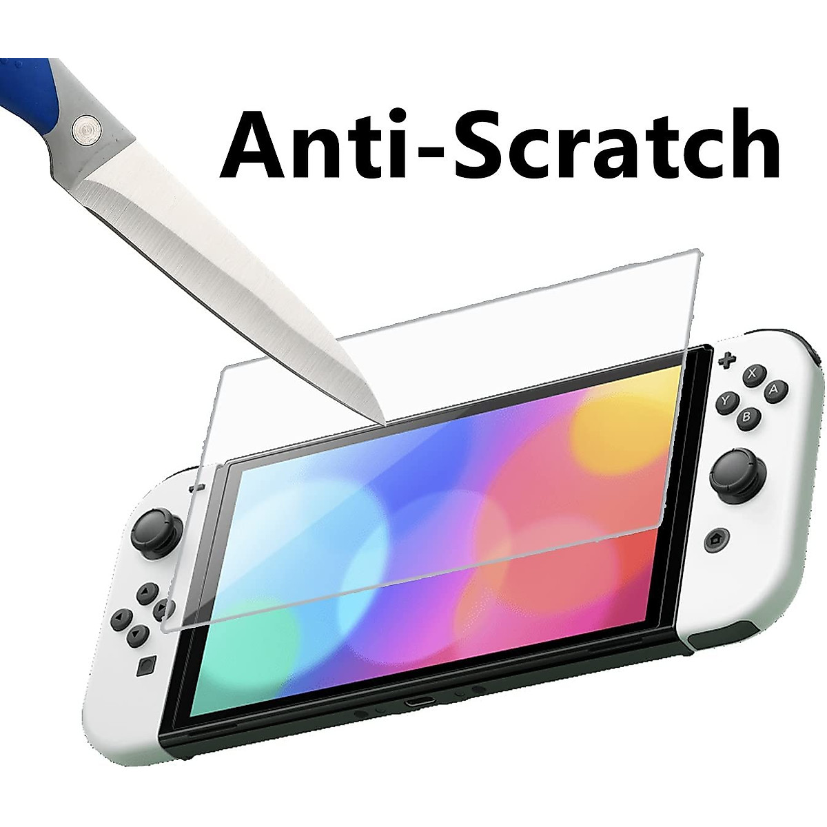 VIESUP Screen Protector for Nintendo Switch – OLED 2021,[2PACK] 9 Hardness Anti-Scratch Easy to Install Ultra Clear Screen Tempered Glass for Nintendo Switch – OLED Model 2021 (7-inch)