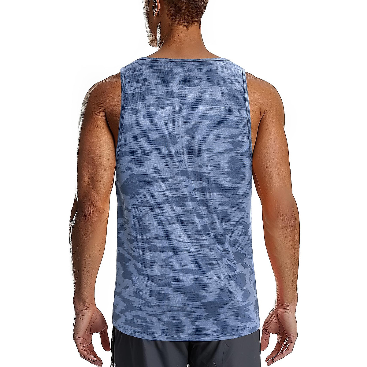 Zengjo Muscle Tank Tops for Men Athletic(Grey,XL)