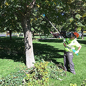 Cekegon 1 Inch Electric Pruner Shear with Long Reach Pruner, 2 x 2Ah batteries, 16.8V, Professional Cordless Electric Pruning Shears Secateurs