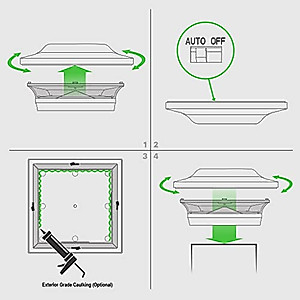 Classy Caps SL214W Imperial Outdoor Solar Post Cap Fence and Deck Light, Bright White Light, Fits 5" x 5" Post, White Powder Coated Aluminum