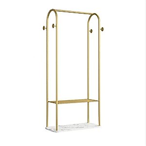 CDYD Gold Coat Rack Marble Floor Clothes Hanger Home Porch Coat Hanger Bedroom Hanger (Color : Gray, Size : 80 * 30 * 170cm)