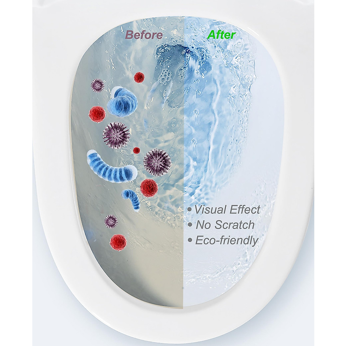 Comfun Pumice Stone Toilet Brush for Cleaning Toilet Bowl with Handle, Pumice Stick Pumice Scouring Pad for Cleaning, 4 Pack