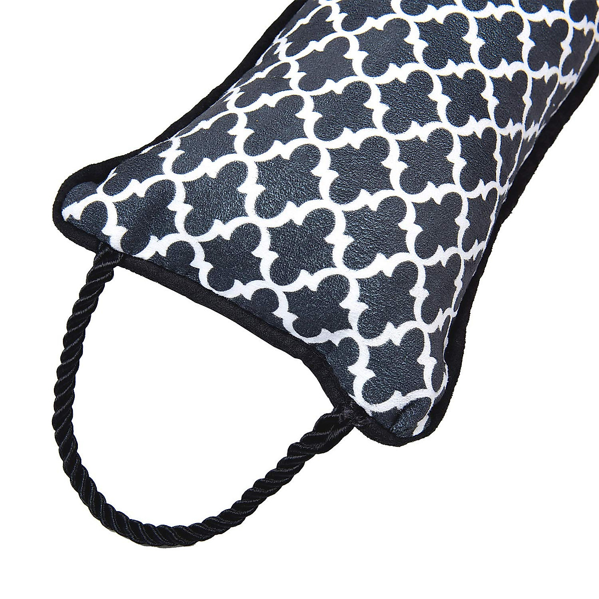 KindoBest Door Draft Stopper Moroccan Pattern - 35”L x 5”W x 2.5”H Heavy Duty Durable Door/Window Draft Blocker（Black）