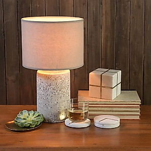 Hand Carved Natural White Marble Coasters - Set of 4 Half Mango Wood or Half Brass - Round Marble Coasters Set for Drinks. Brass/Wood & Marble Home Decor - Marble Coaster Set (Marble & Brass)