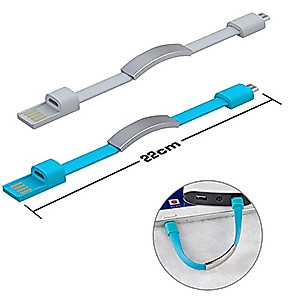 Infinite U Fashion Design Pink Bracelet/Wrist Magnetic Type Portable USB Charger Cable for Android Mobile Phone Samsung HTC Nokia BlackBerry Moto LG Sony Xperia Lenovo Huawei ZTE (with Gift Bag)