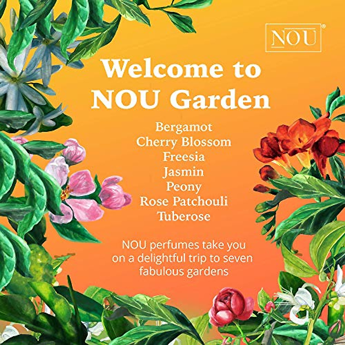 NOU Freesia Perfume – Floral Perfume with Sweet Citrus and Smoky Notes – Natural Perfume for Women with Essential Oils – Fresh Smelling Perfume Freesia Perfume for Women – 1.7 fl oz EDP