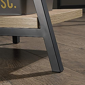 Sauder North Avenue Desk with Hutch, L: 43.07" x W: 20.16" x H: 54.21", Charter Oak Finish