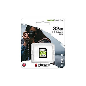 Kingston 32GB SDHC Canvas Select Plus 100MB/s Read Class 10 UHS-I U1 V10 Memory Card (SDS2/32GB)