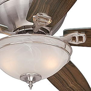 Westinghouse Lighting 7209700 Indoor Ceiling Fan, Brushed Nickel with LED Bubs